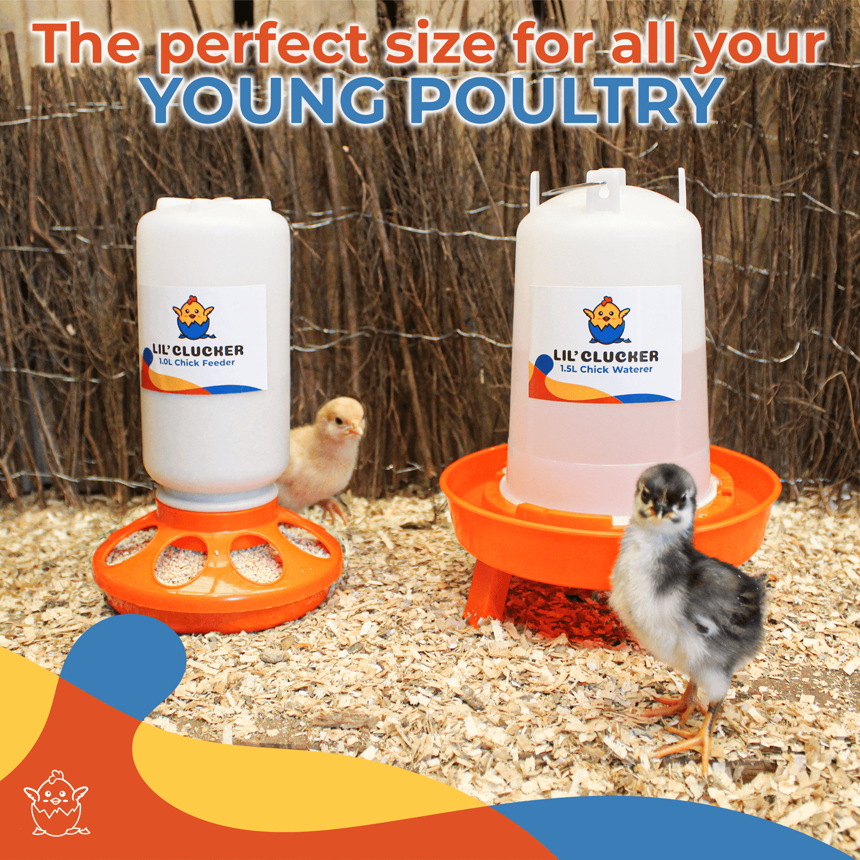 1L Chick Feeder, 1.5L Chick Waterer - Chick Starter Kit - Duckling ...
